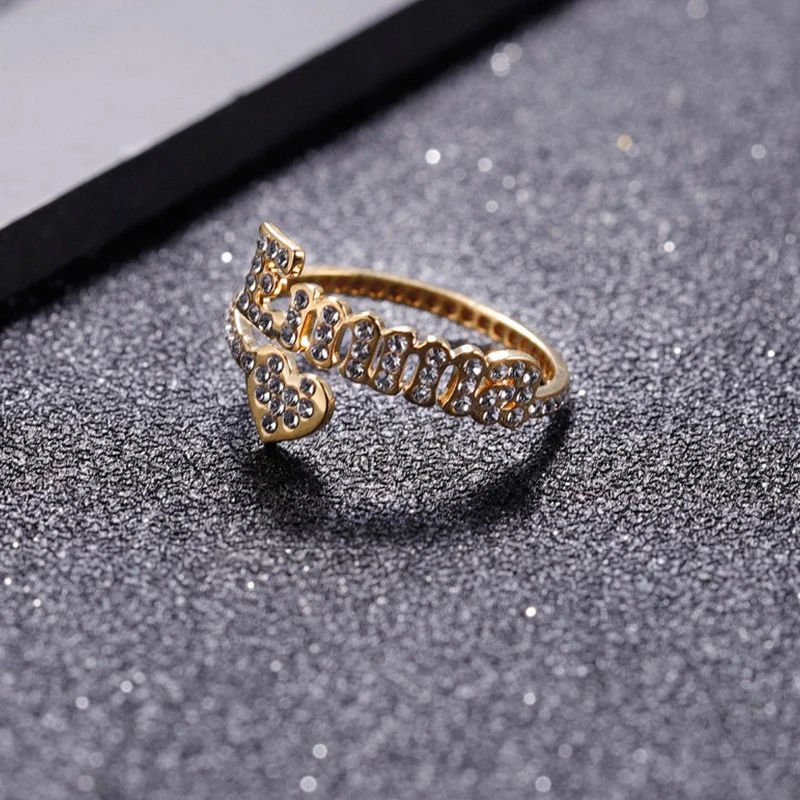 Personalized Iced Out Ring Engagement Wedding Handmade Zirconia Micro ...