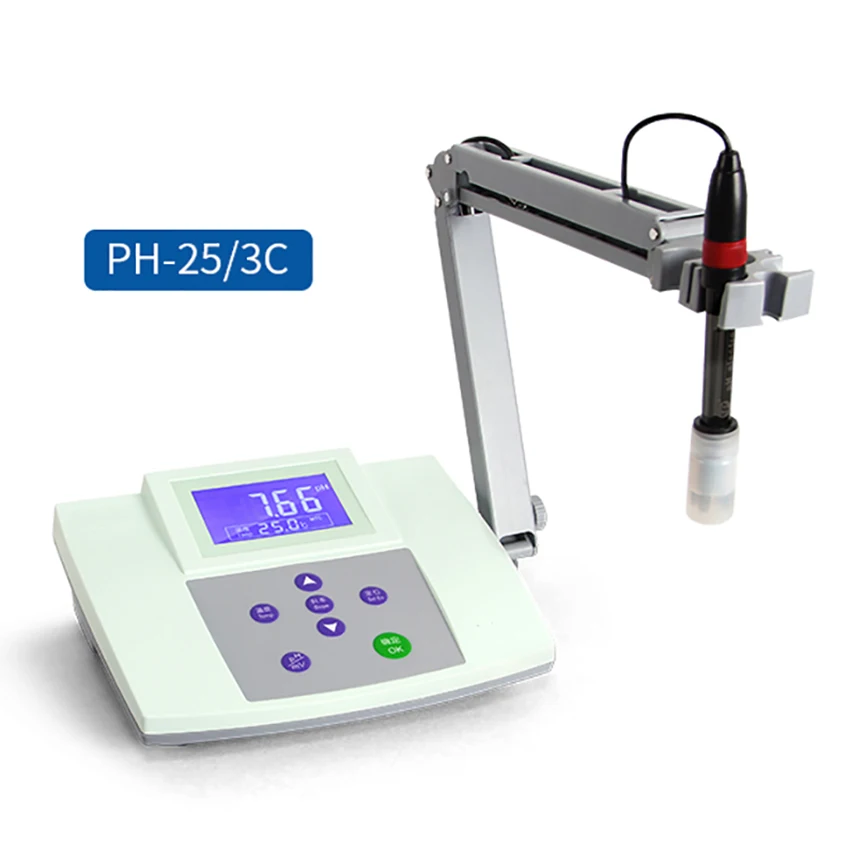 110/220V Digital Display Bench Acidity Meter Desktop PH/MV/Temp Tester ...
