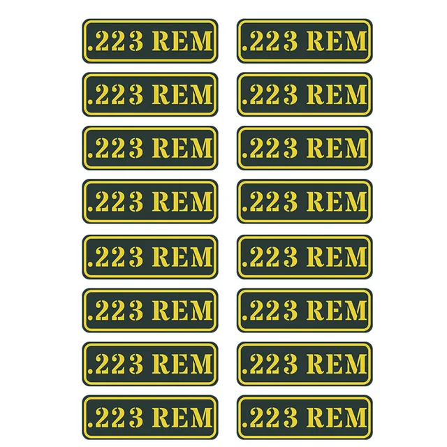 Ammo Can Labels .380 .22 .223 .308 5.56 .45 7.62 .300 9MM 12GA Ammo Can ...