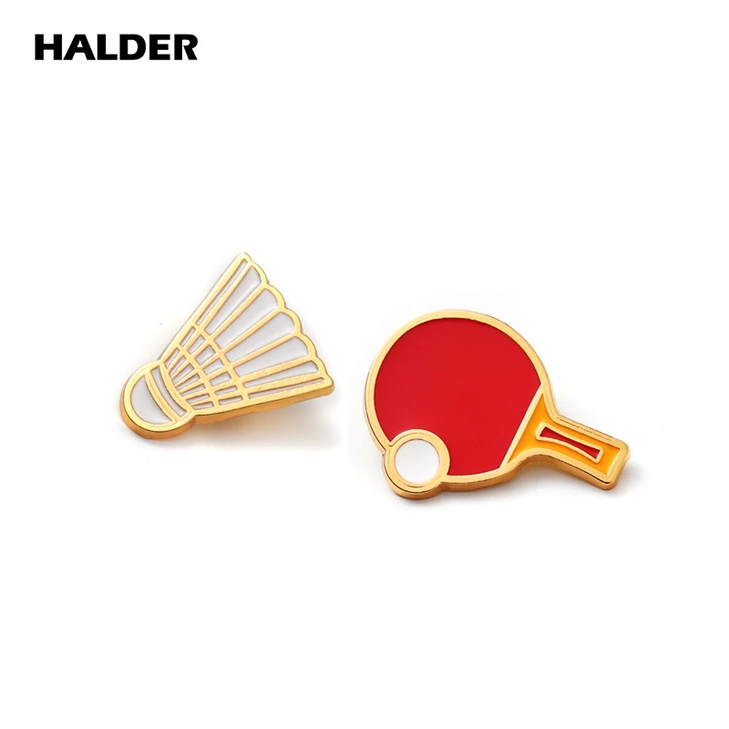 Halder Ping Pong Enamel Pin Badminton Brooches Fashion Sports Lapel Pin ...