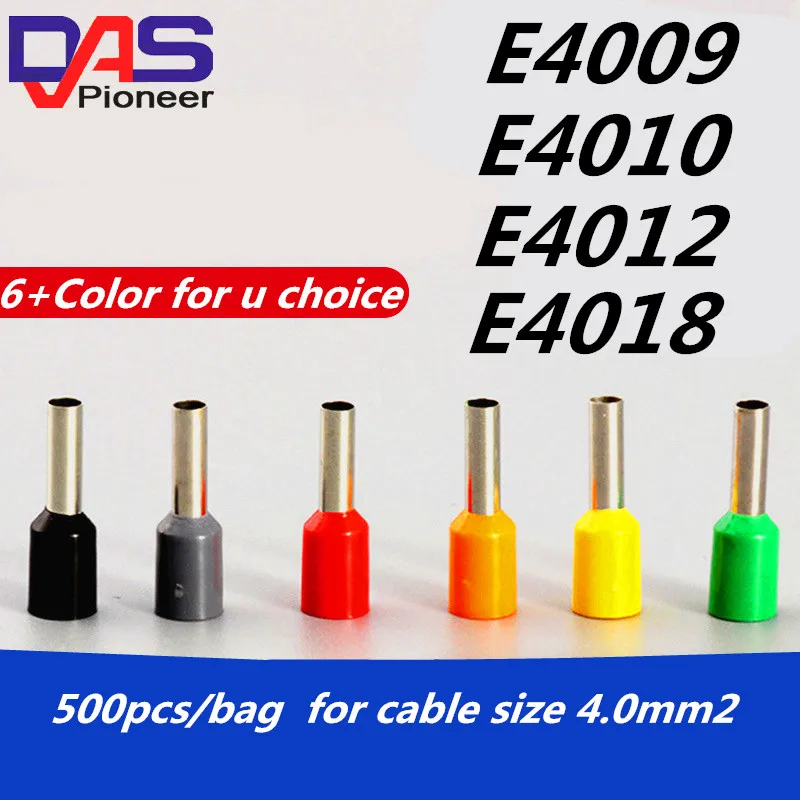 E4009 Pvc Insulated Electrical Pin Crimp Terminal Wire Size :4 Mm2 ...
