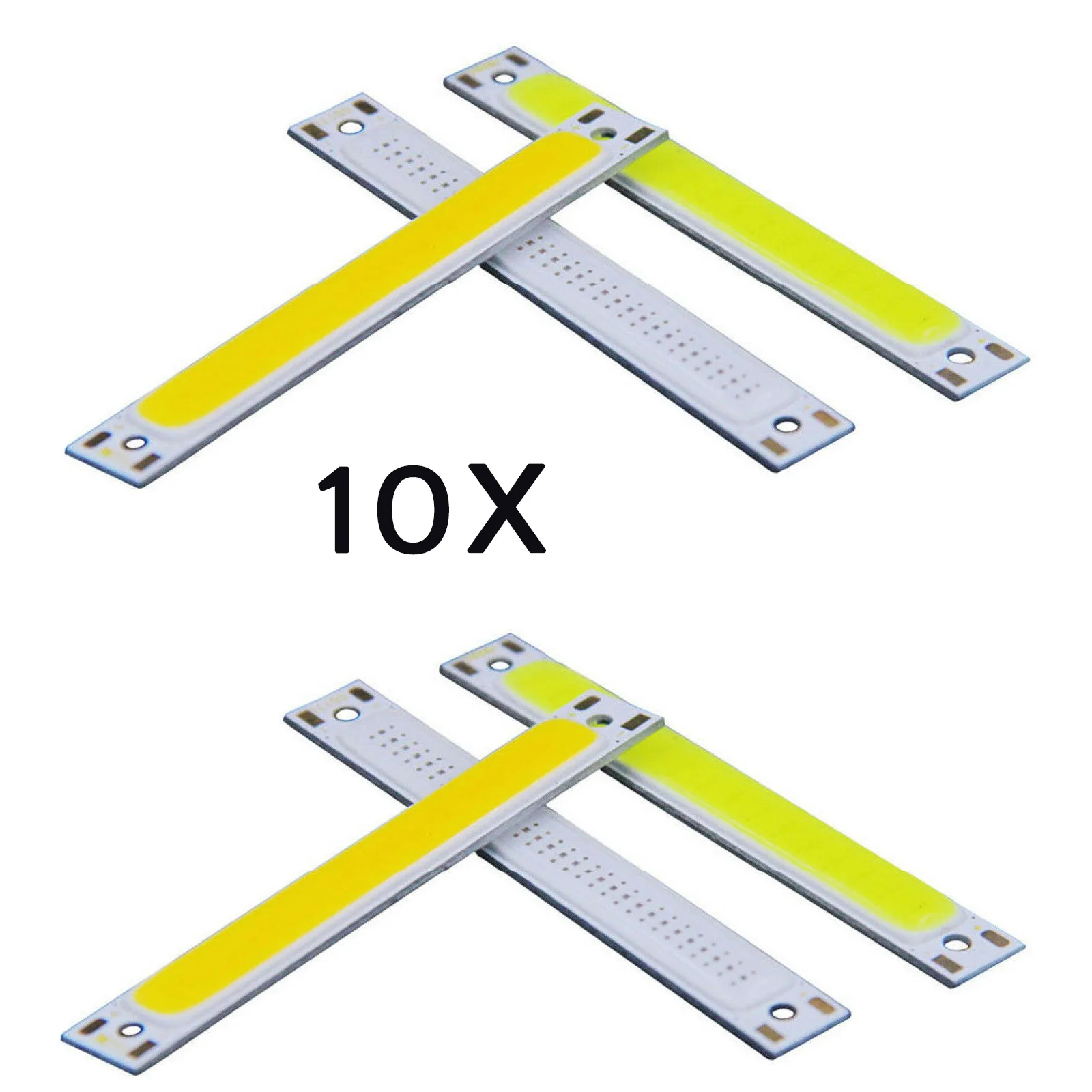 10x LED Beads Blue Red Green Cool Warm White DC 12V 14V COB Strip LED ...