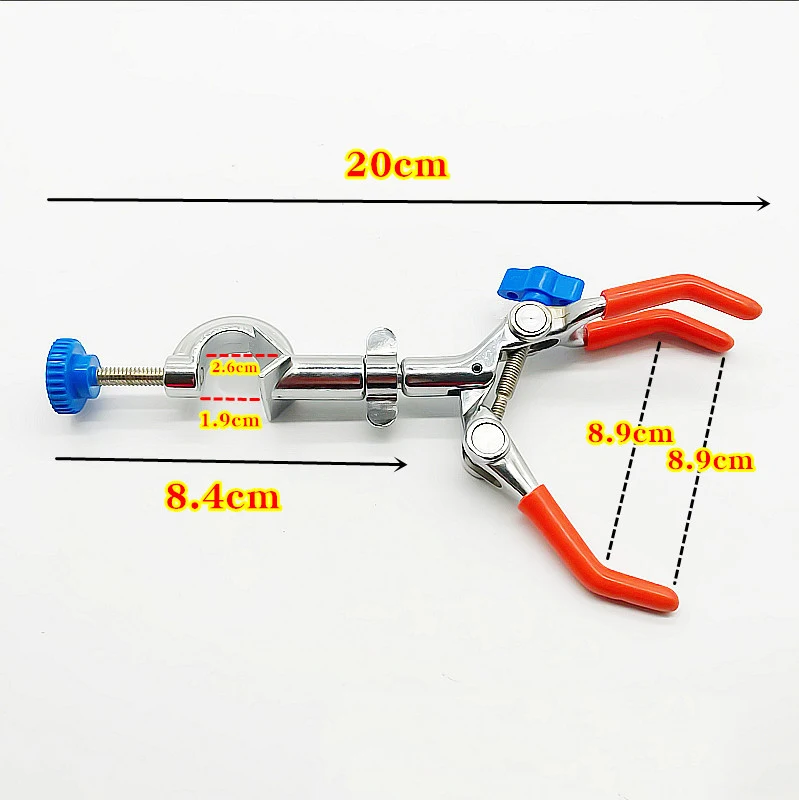Laboratory Iron Clamp Swivel Type Clip Condenser 3 Finger , 3-jaw Clip ...