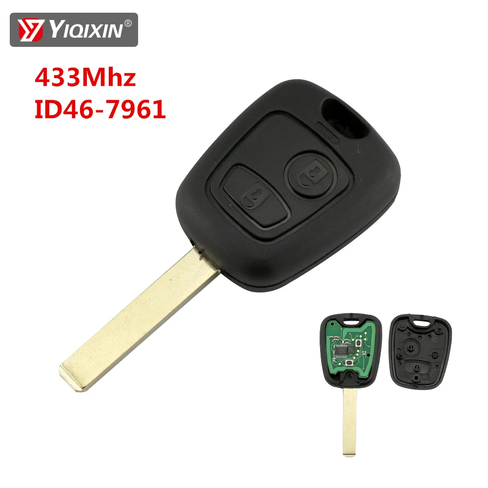 Yiqixin 2 Buttons Va2 Blade Remote Car Key 433 Mhz Id46 7961 ...