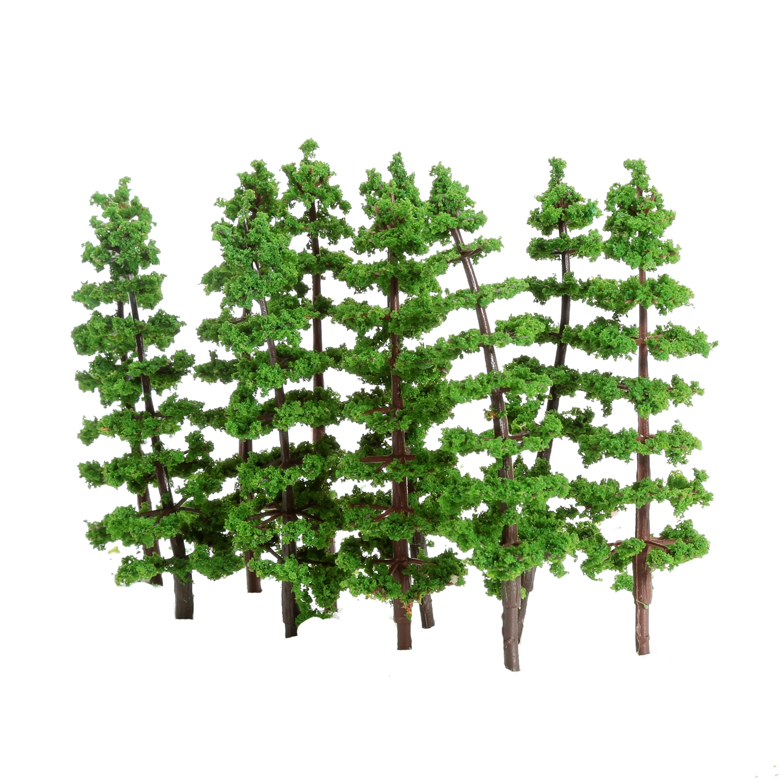 10pcs 9cm Green Pine Trees Model Street Park Train Railway Scenery ...
