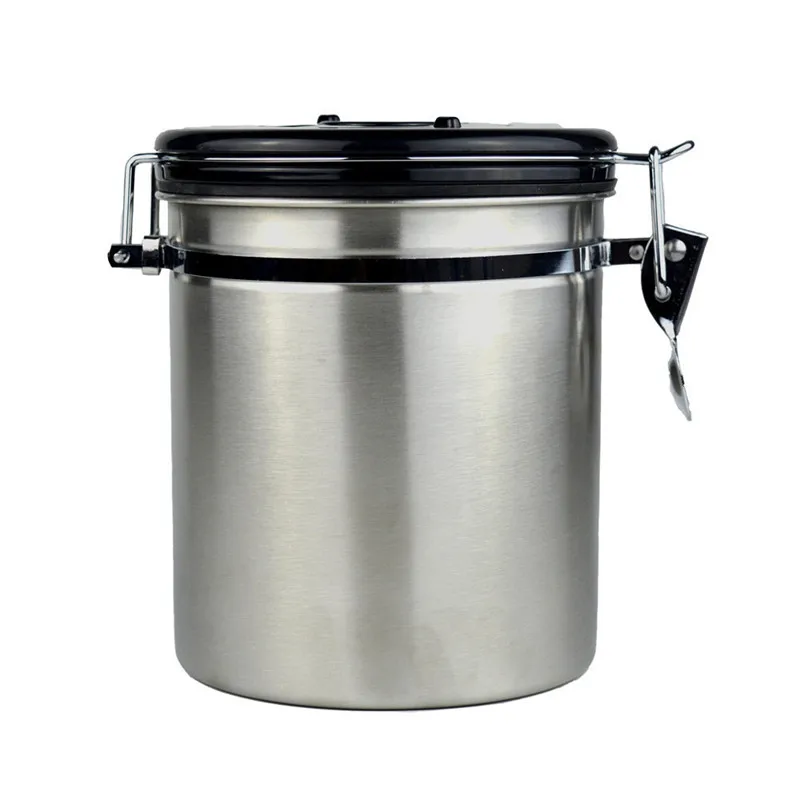 1.5L/1.8L герметичный контейнер для кофе из нержавеющей стали с ложкой ...
