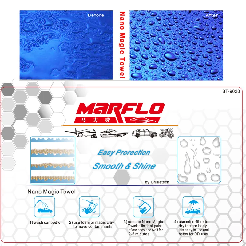 Marflo Nano Coating Nano Ceramic Paint Crystal Magic Towel for Car ...