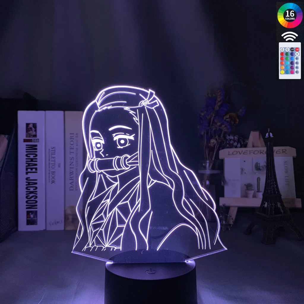 Figura de Kimetsu No Yaiba Nezuko Kamado, luz Led de noche para ...