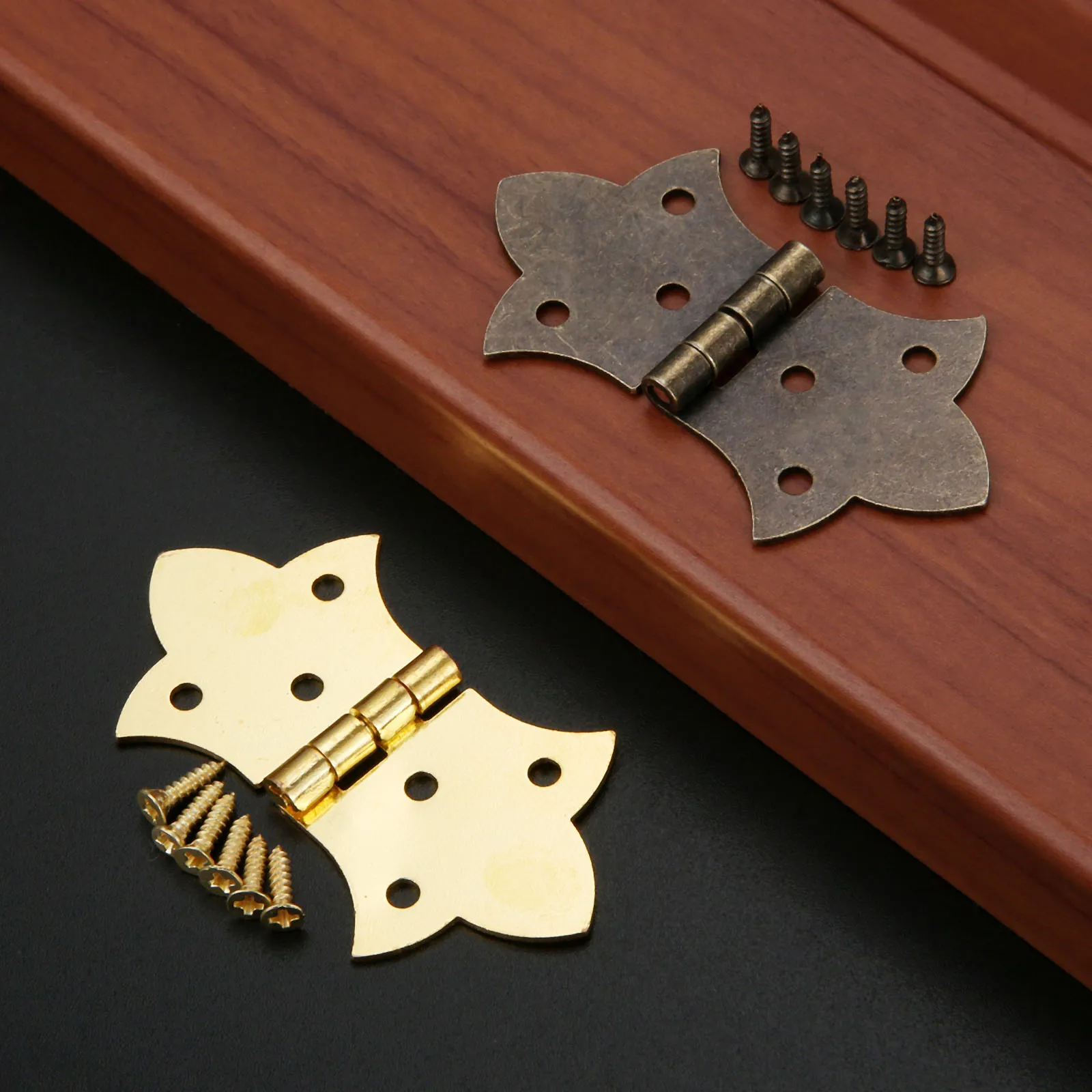 10pcs Crown Shape Hinges Flower Lace Hardware W/screws 57mmx31mm ...