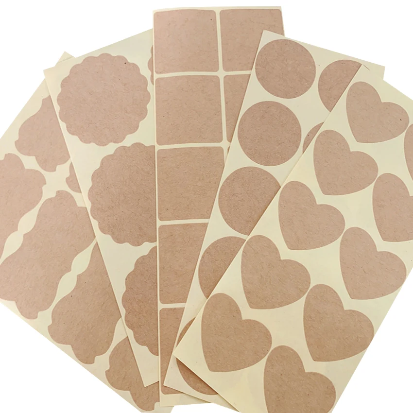 100pcs Various Vintage Blank White Kraft Label Sticker Diy Hand Made ...