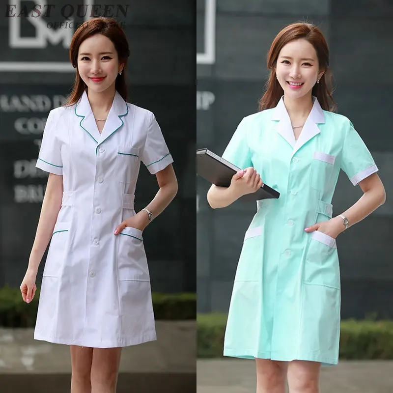 Hospital Nurse Uniform Lab Coat Medical Gowns Short/Long Sleeve ...