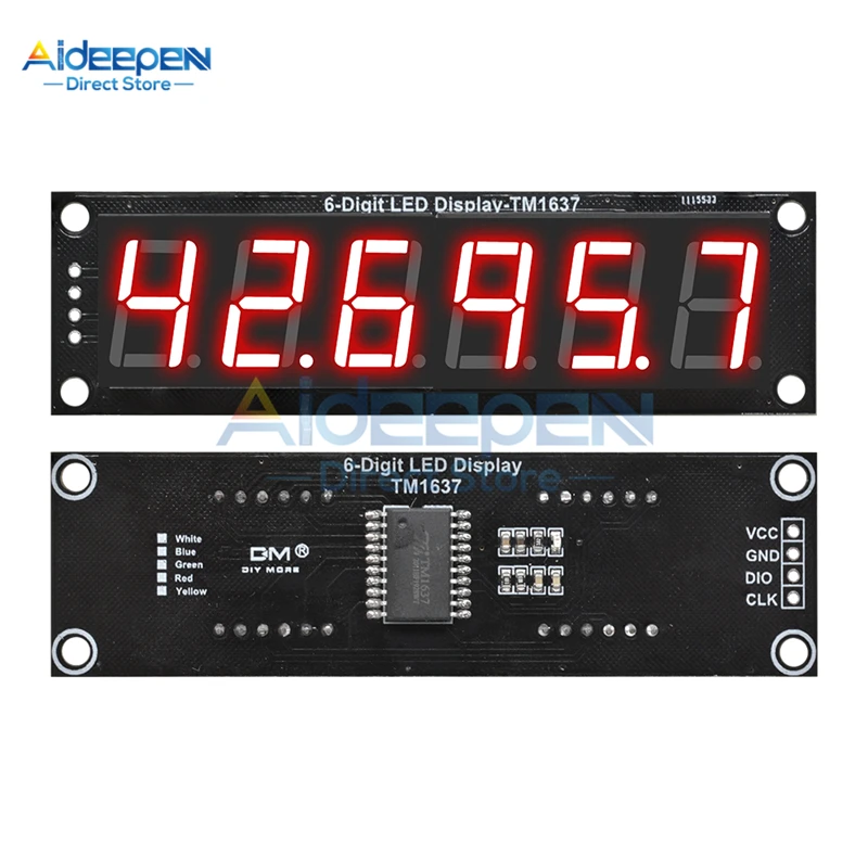 Tubo-de-display-digital-LED-para-arduino-decimal-7-segmentos-rel-gio-m ...