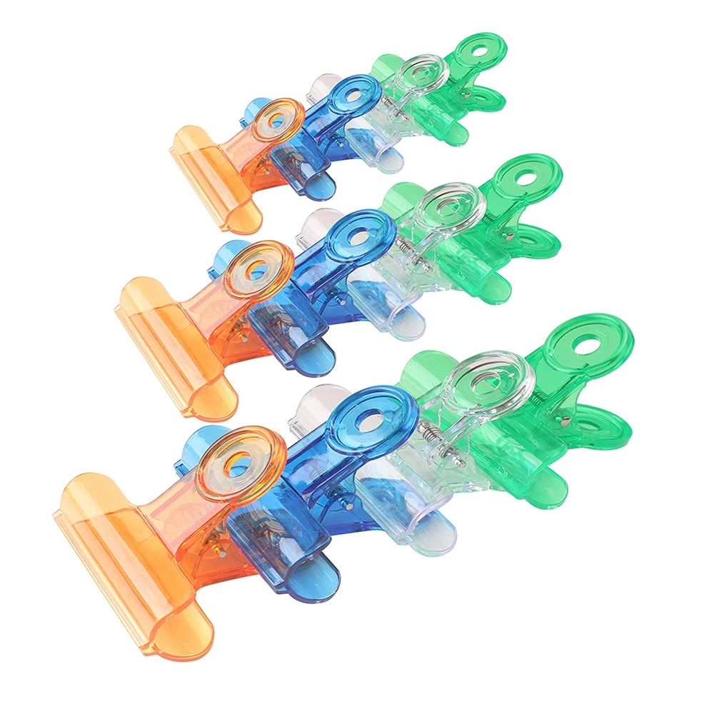 Plastic-Food-Chip-Bag-Clips-Colored-Colorful-Binder-Hinge-Paper-Clamps ...