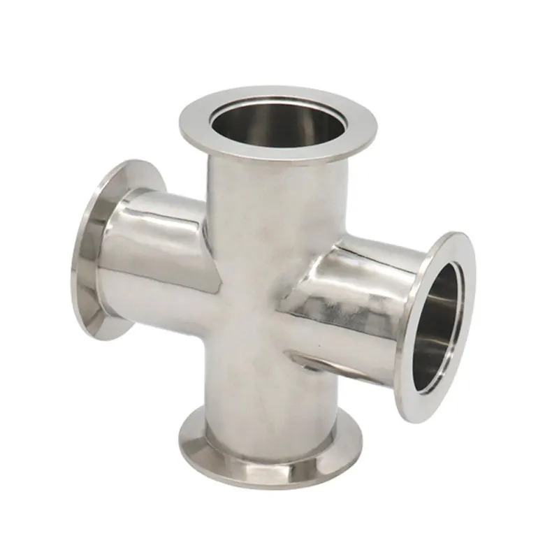 KF16 KF25 KF40 KF50 4 Way Cross Vacuum Fitting SS304 Stainless Steel ...