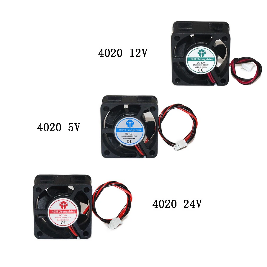 4020 5v 12v 24v Dc Computer Cpu Cooler Mini Cooling Fan 40mm 40x40x20mm ...