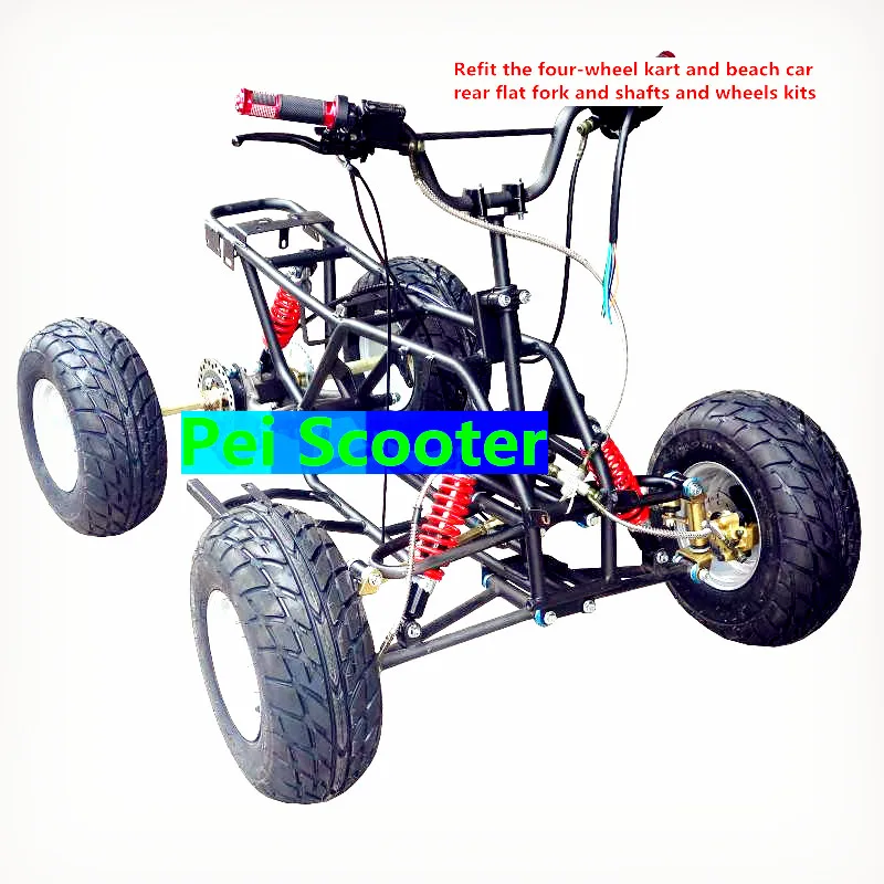 Refitting-4-wheel-motorcycle-four-wheel-kart-beach-car-rear-flat-fork ...
