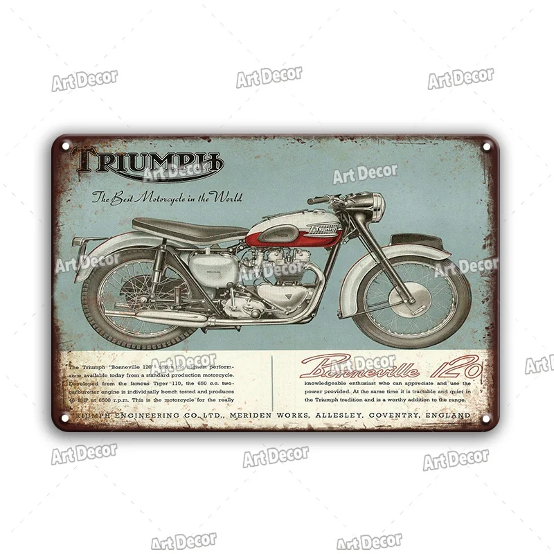 Triumph Motorcycle Posters And Signs