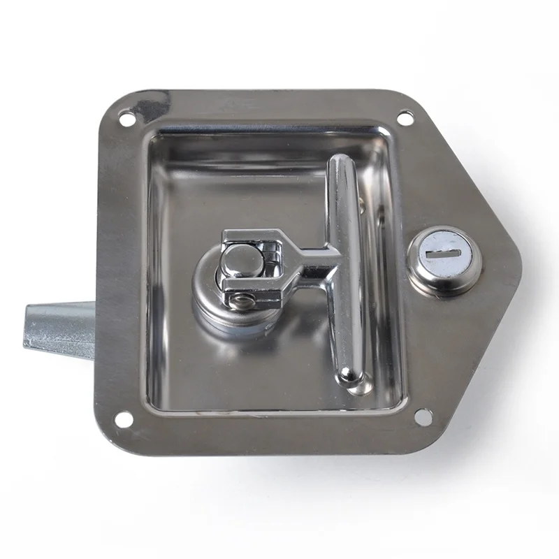 Folding T Handle Lock Stainless Steel Flush Mount Tool Box Trailer ...