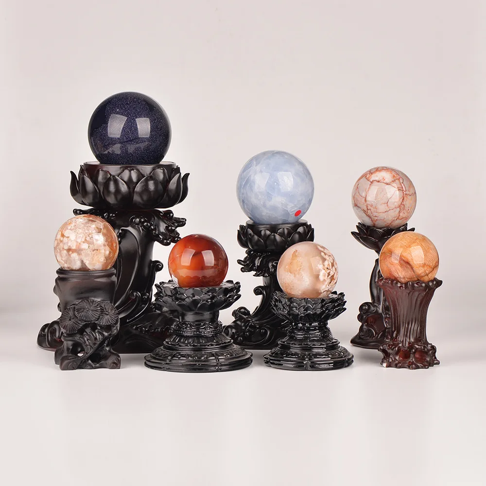 Spin-Lotus-Resin-Display-Stand-for-Crystal-Spheres-Lights-Holder-for ...