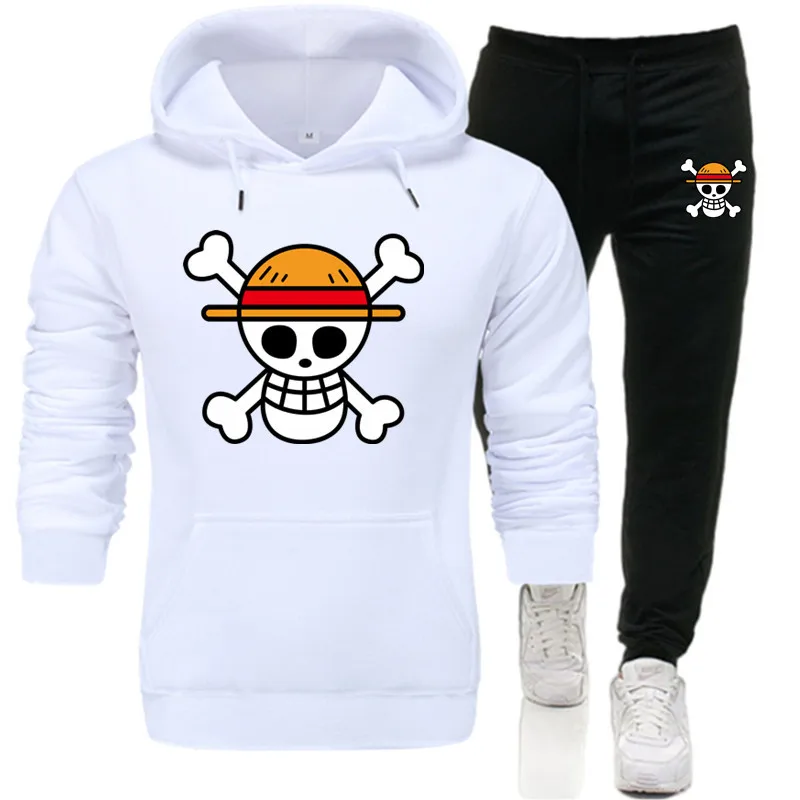 One Piece 2pcs Hoodie Sweatshirt + Pants Set | One piece Merchandise ...