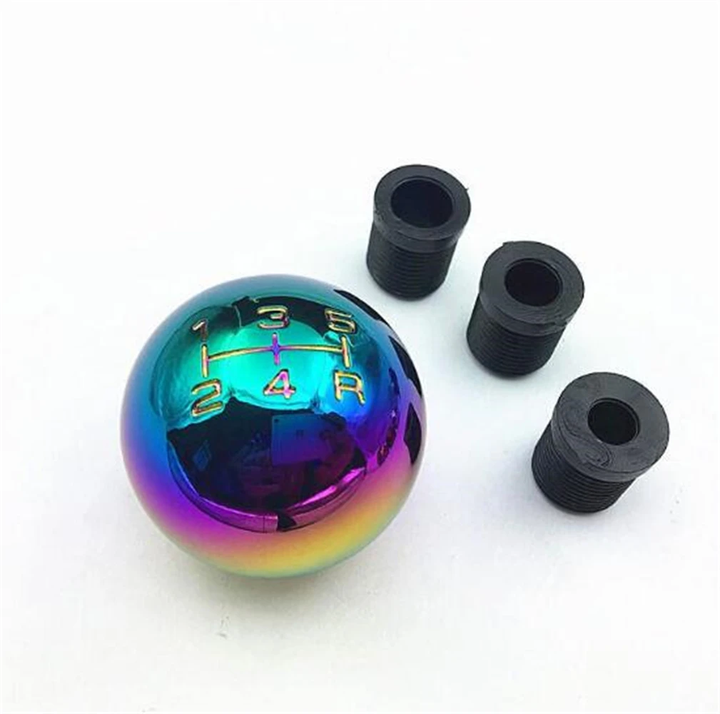 Car Aluminum Ball Style 5 Speed Manual Gear Stick Shift Knob Lever ...