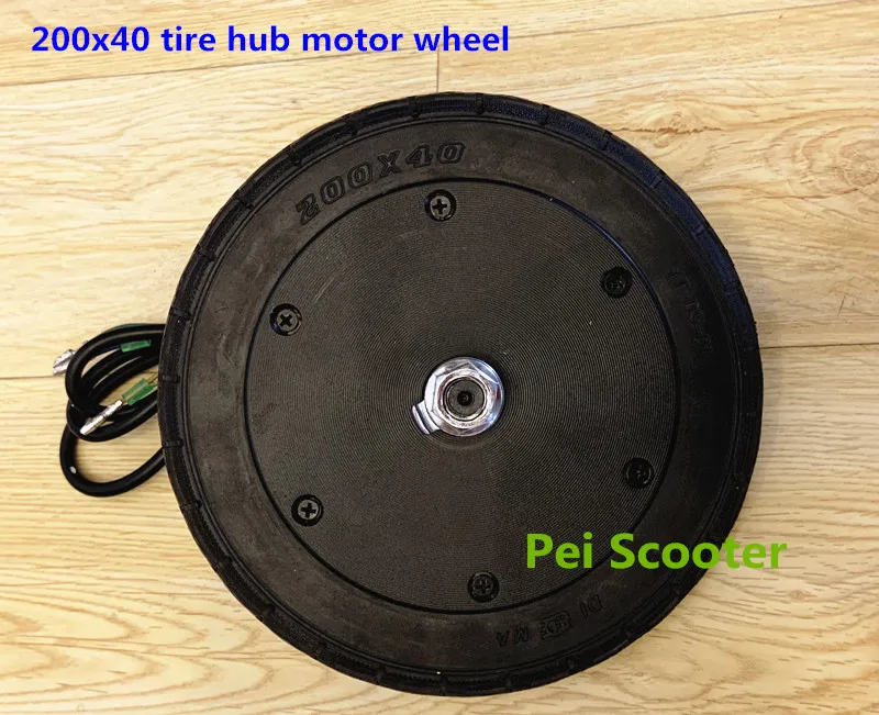 two pcs,8 inch Double axles Hub wheel motor with 200x40 tyre phub-353
