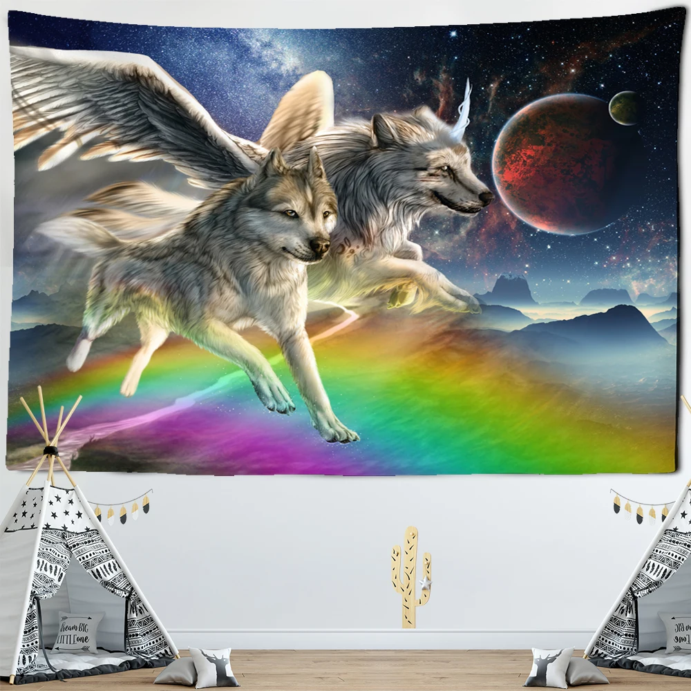 Wolf Animal Tapestry Wall Hanging