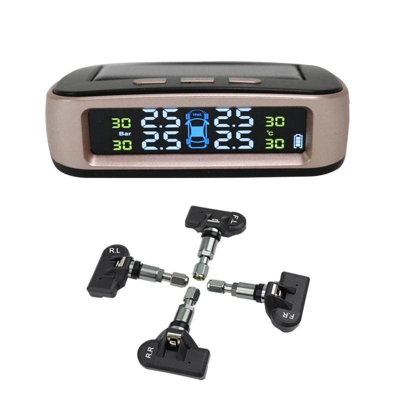 Sistema de control de presión de neumáticos, pantalla colorida de alta precisión, 4 sensores ...