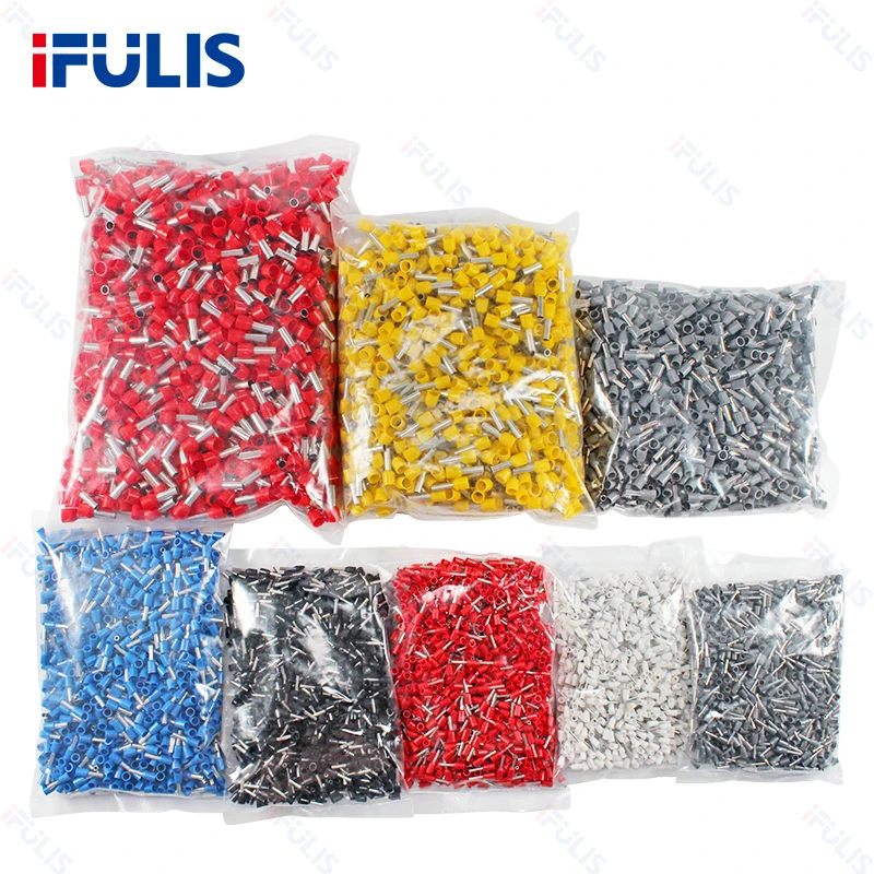 1000PCS VE European Terminal Pin Terminal Tube Type Wiring Connector ...