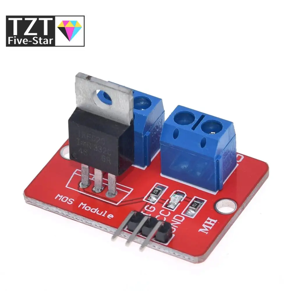 Pc817 Optocoupler Modulo Mosfet Irf520 5a Driver, Pwm, Arduino Mosfet ...