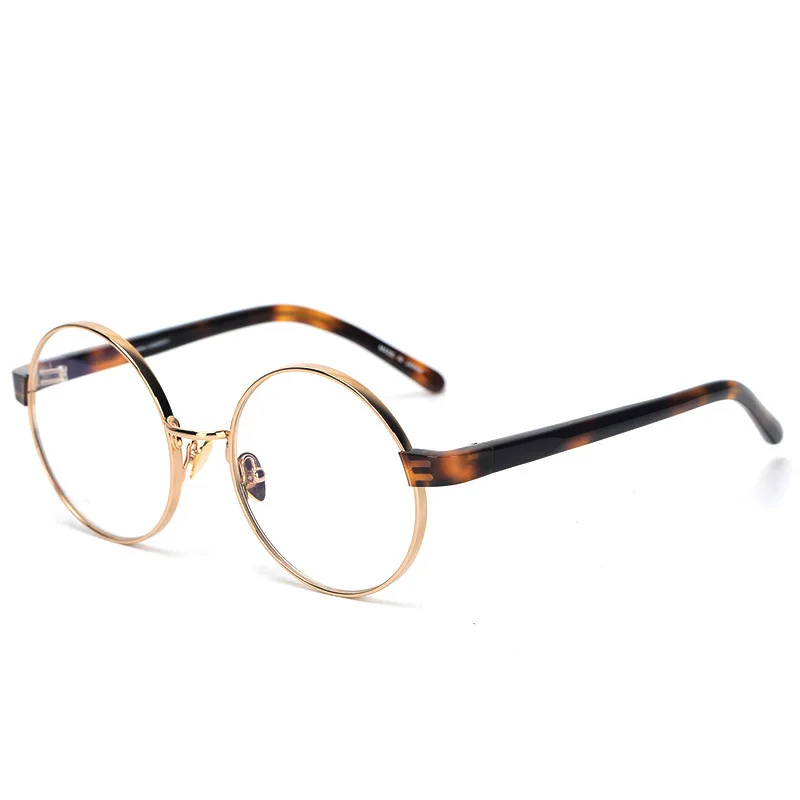 Vazrobe round glasses male woman vintage eyeglasses frames men gold ...