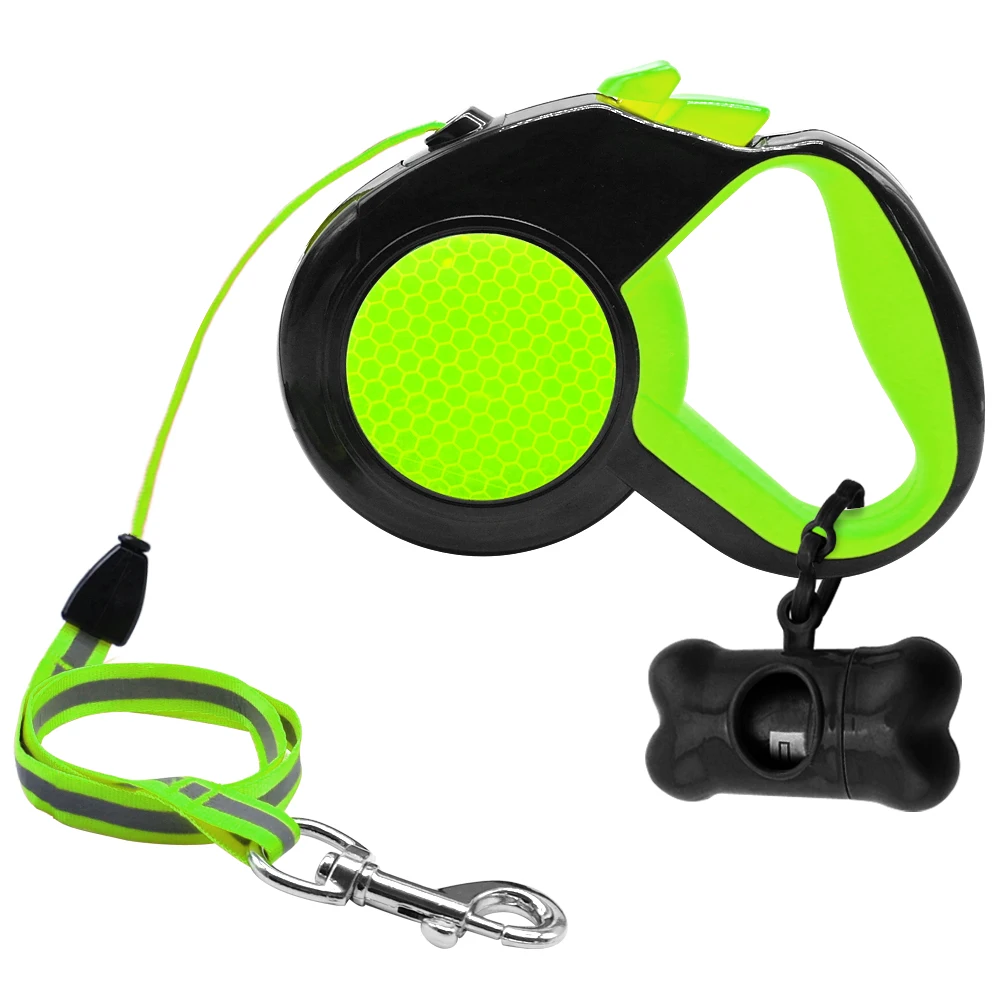 Reflective Dog harness Automatic Retractable Traction Rope Dogs Cats ...
