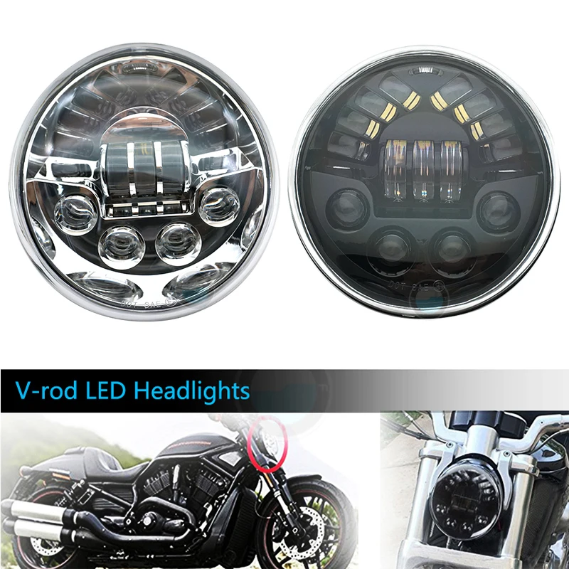 1pcs 12v LED Headlight Fit for Vrod V Rod V ROD VRSC VRSCDX VRSCA 2002 ...
