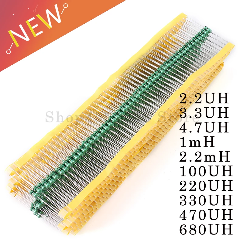 50PCS 0510 1W Inductor DIP Color Ring Inductance 2.2MH 3.3MH 4.7MH 1mH ...