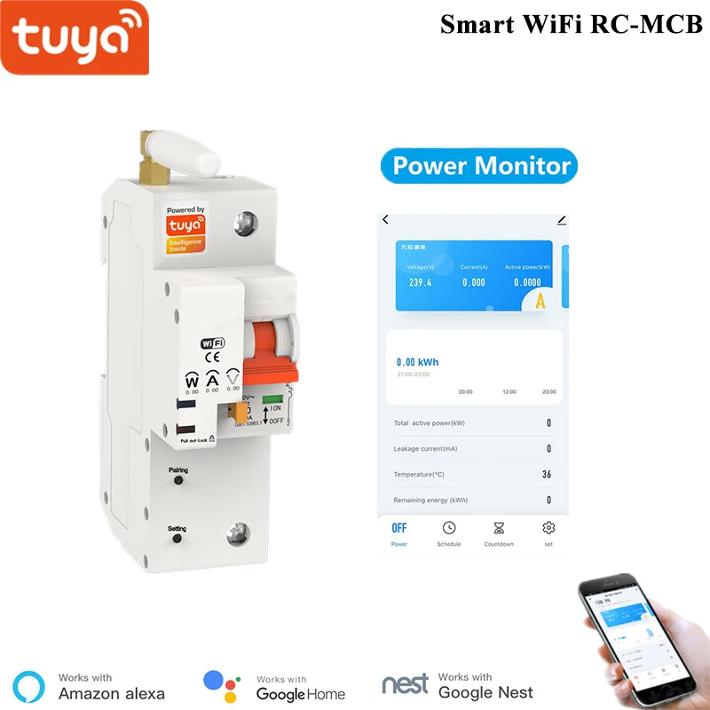 Alexa-Tuya-Smart-Circuit-Breaker-1P-WiFi-Switch-Overload-Short-Circuit ...