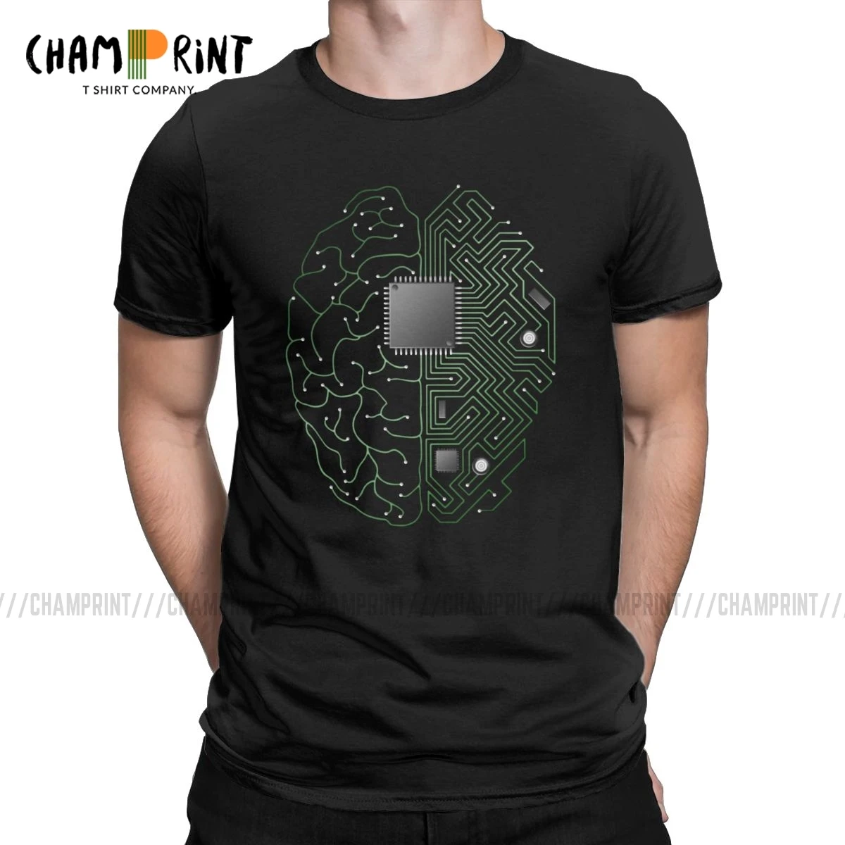 Men-T-Shirts-The-Brain-Electronic-Circuit-Board-Novelty-Tees-Computer ...