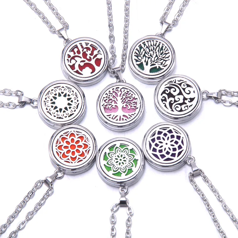 New Aromatherapy Necklace essential Oils lockets Necklaces stainless ...