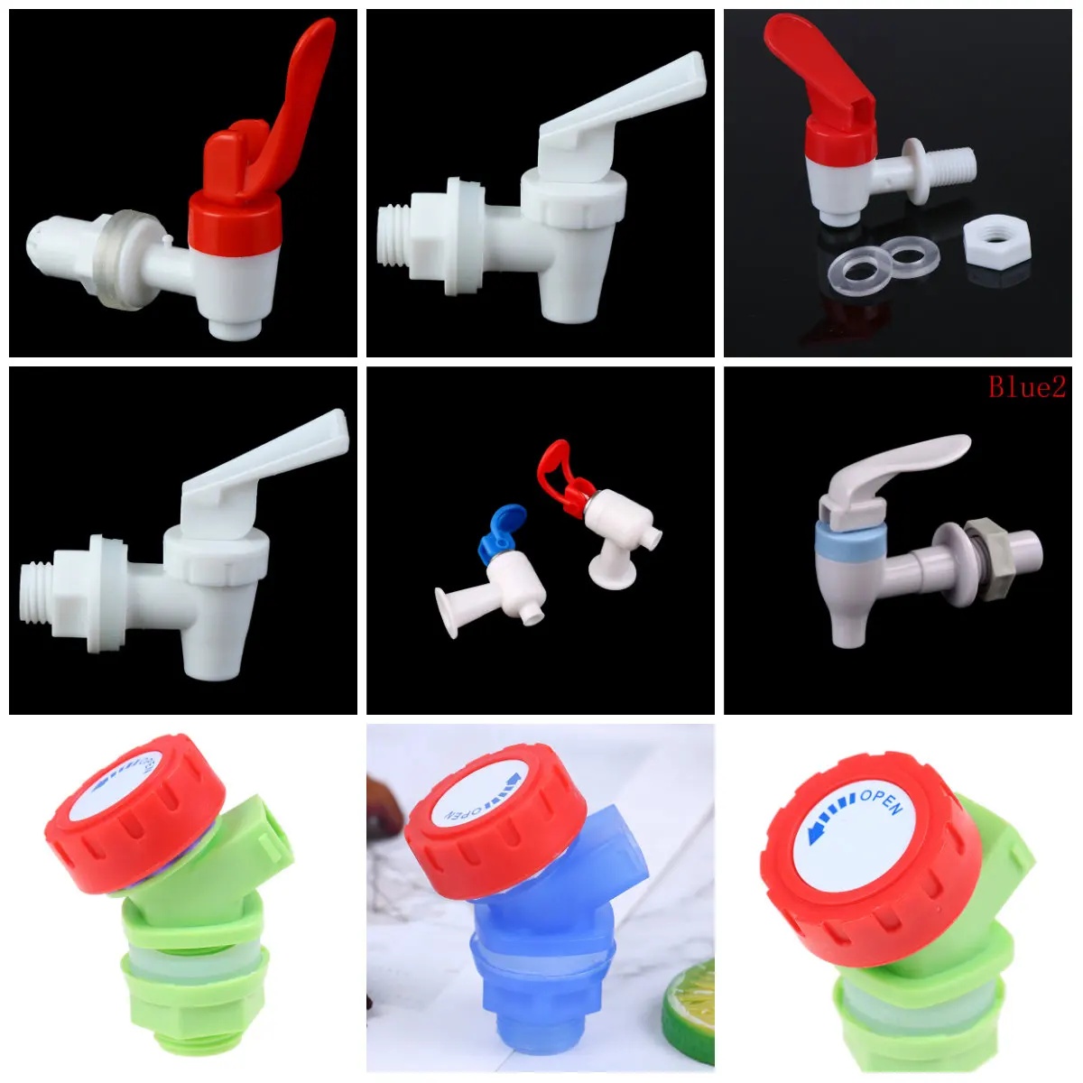 Push-Type-Plastic-Faucet-Tap-Spigot-for-Beverage-Water-Dispenser-Wine ...