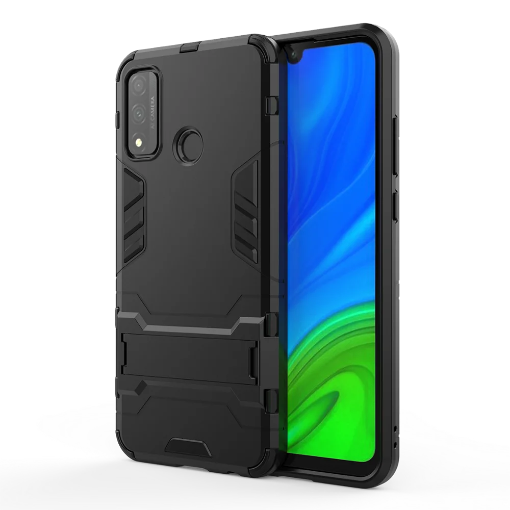 Capa de celular com suporte híbrido para +, 2 em 1, pc + tpu, p smart ...