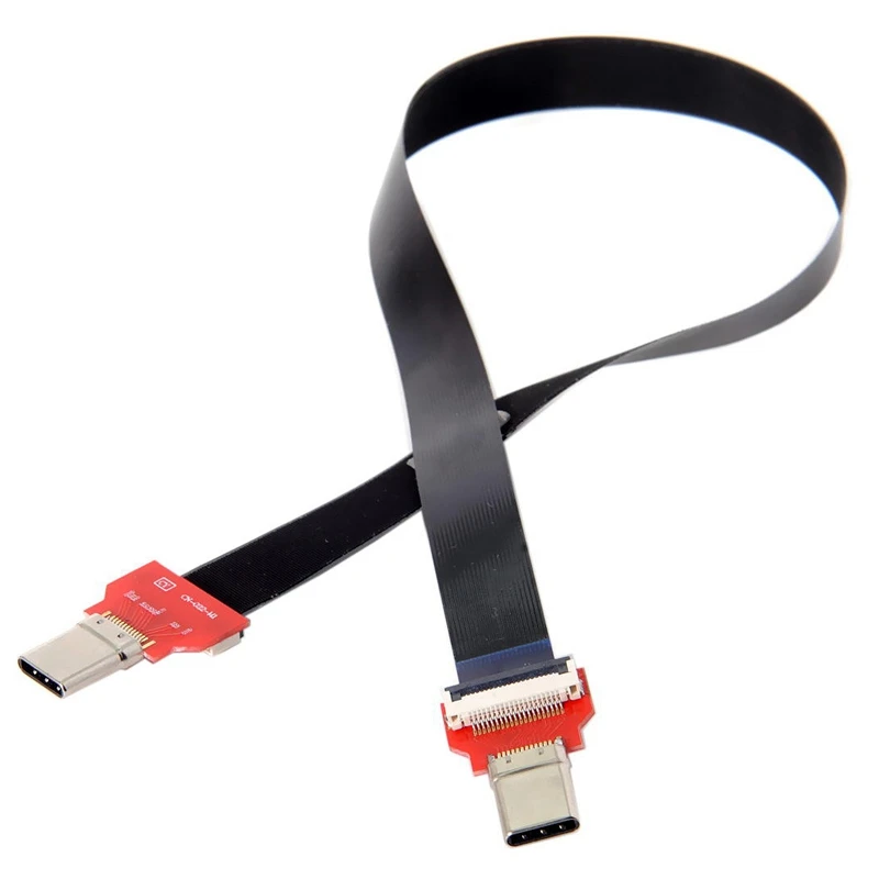 RISE-20Cm Fpc Flat Usb 3.1 Type-C Usb-C Male To Male Data Cable For ...