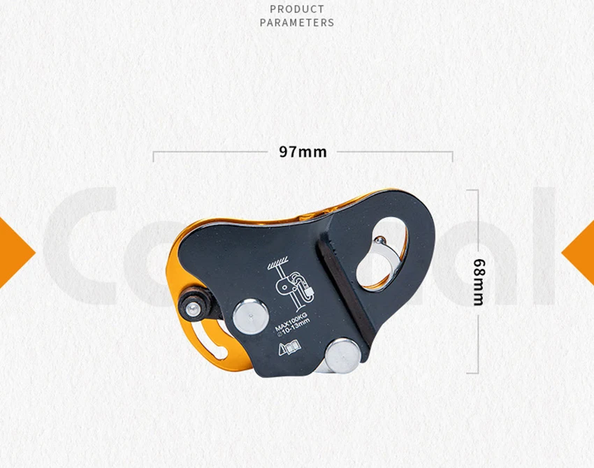 Rock Climbing Ascender Fall Arrest Protection Belay Device Self-Locking ...