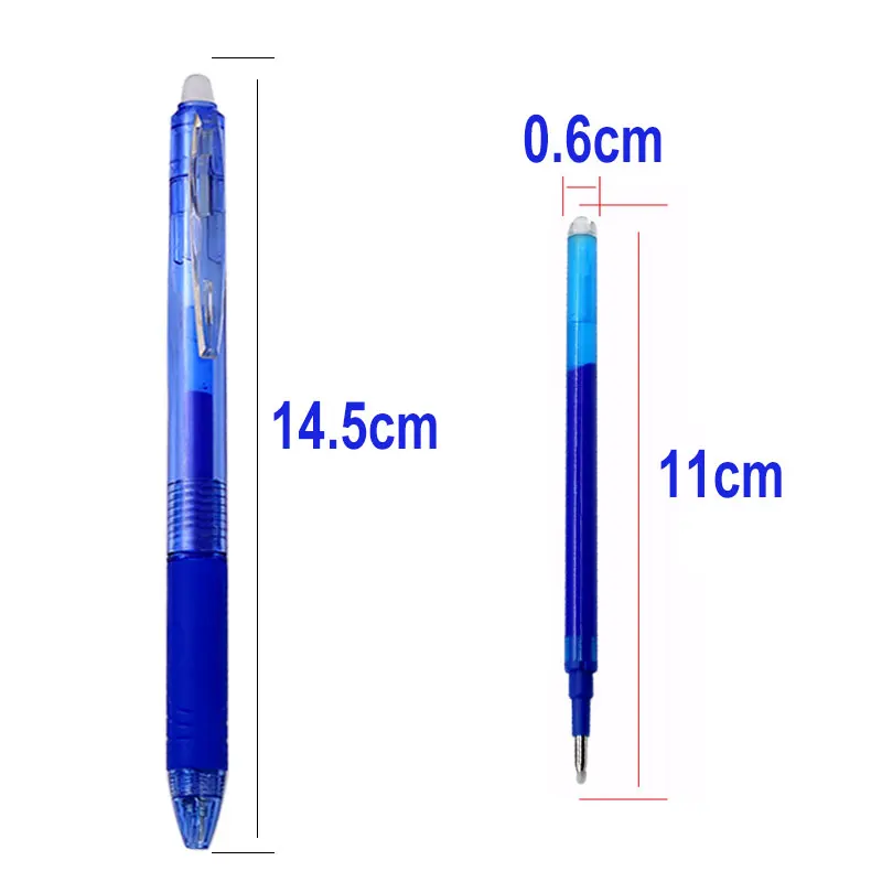 DELVTCH-Stylo gel effaçable à pointe de 0.7mm,recharge de cartouche d ...