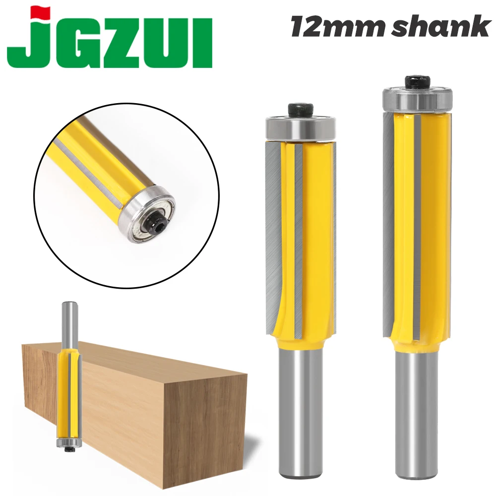 1pc12mm-Flush-Trim-bit-Z4-Pattern-Router-Bit-Top-Bottom-Bearing-Bits ...
