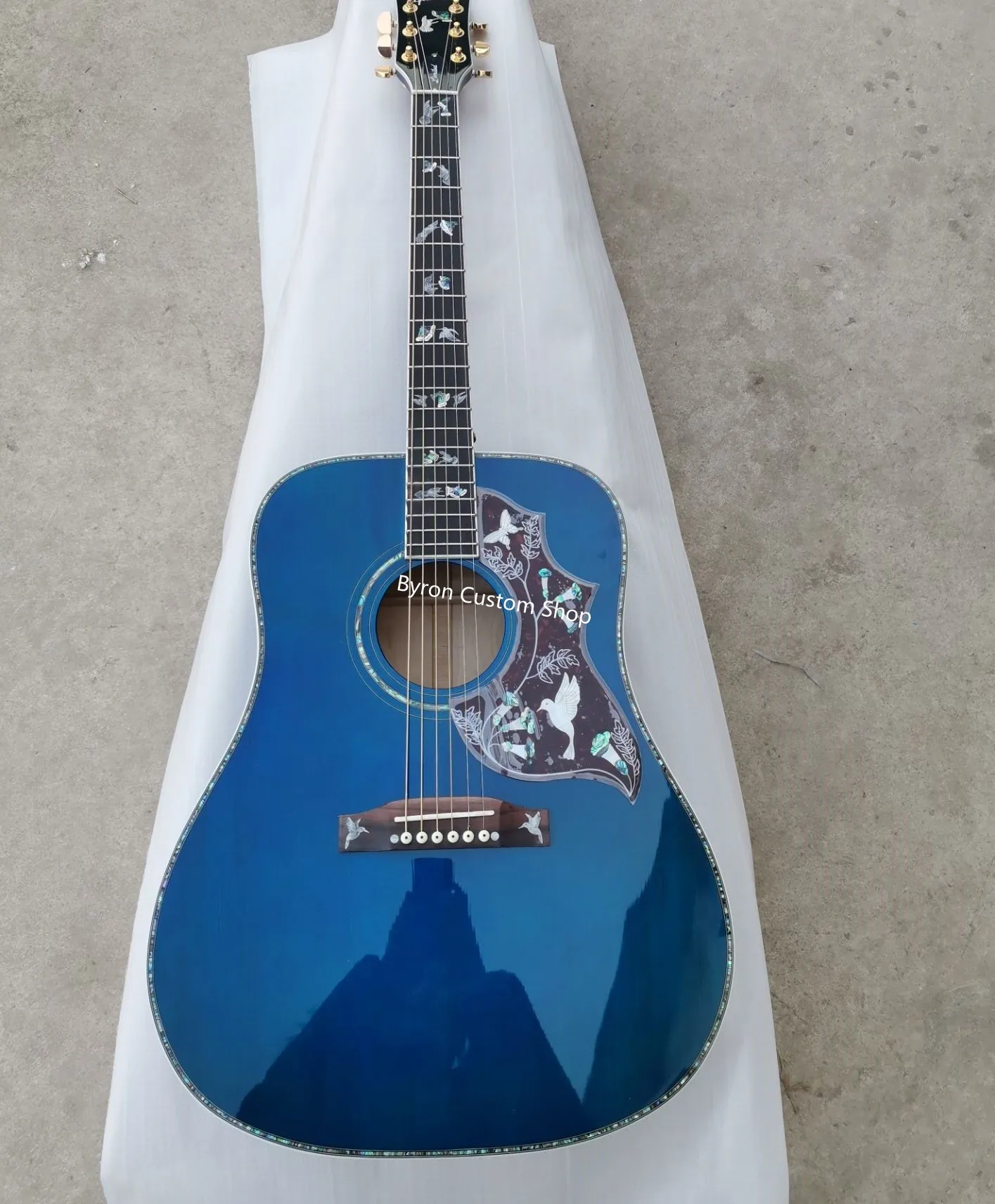 Gibson Blue Acoustic Guitar