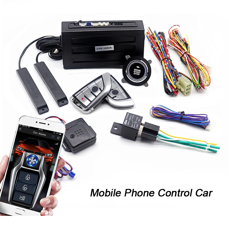 Mobile Phone Control Car Start Engine Remotely Keyless Entry System ...