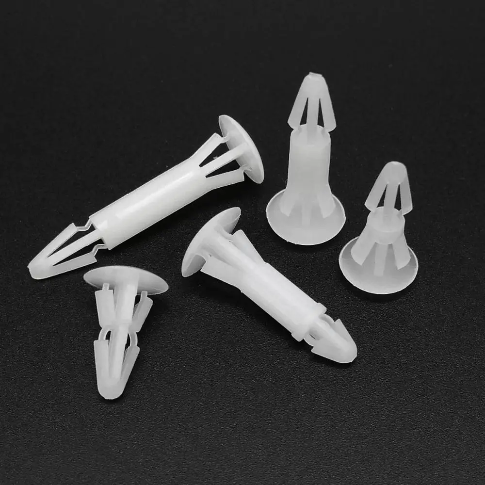 50pcs Nylon Plastic Standoff Spacer Rivet Screw Reverse Push In Clip ...