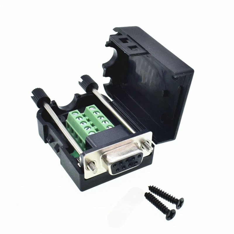 DB9 serial COM transfer free solder terminals RS232 female connector ...