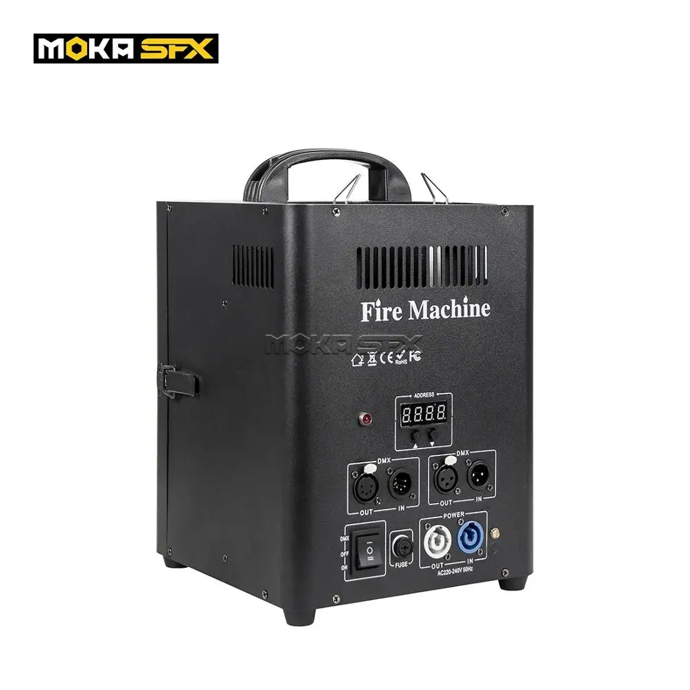 MOKA SFX Double Head Fire Machine Shot 4m DMX Stage Flame Thrower Stage ...