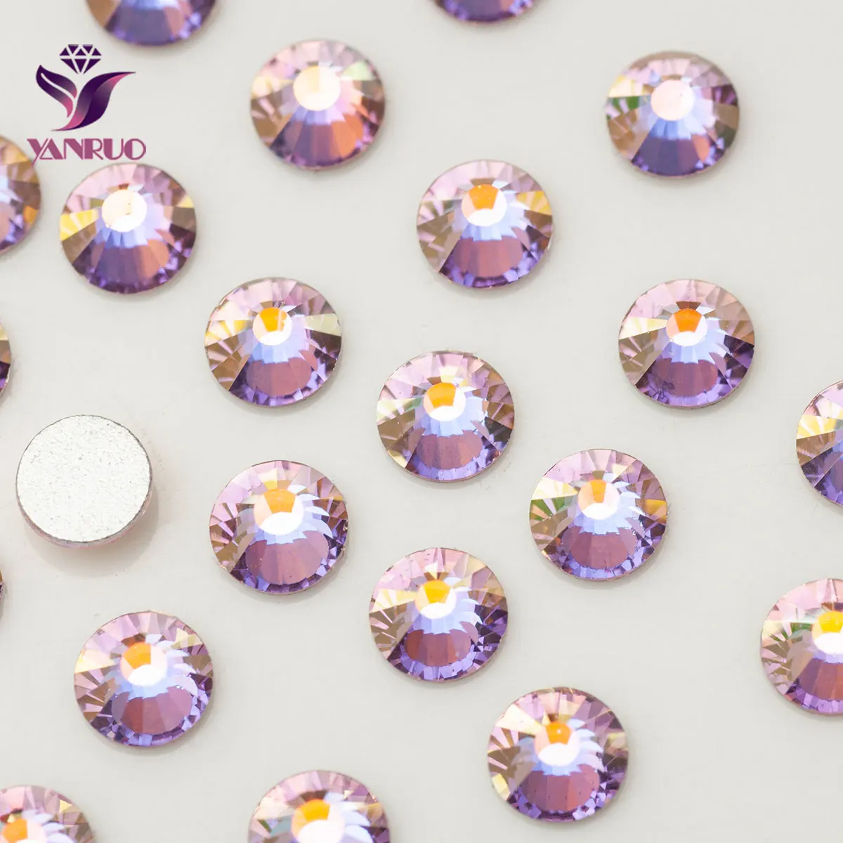 Yanruo Light Rose Ab (223 Ab) Flatback Rhinestones Non Hotfix Crystal ...