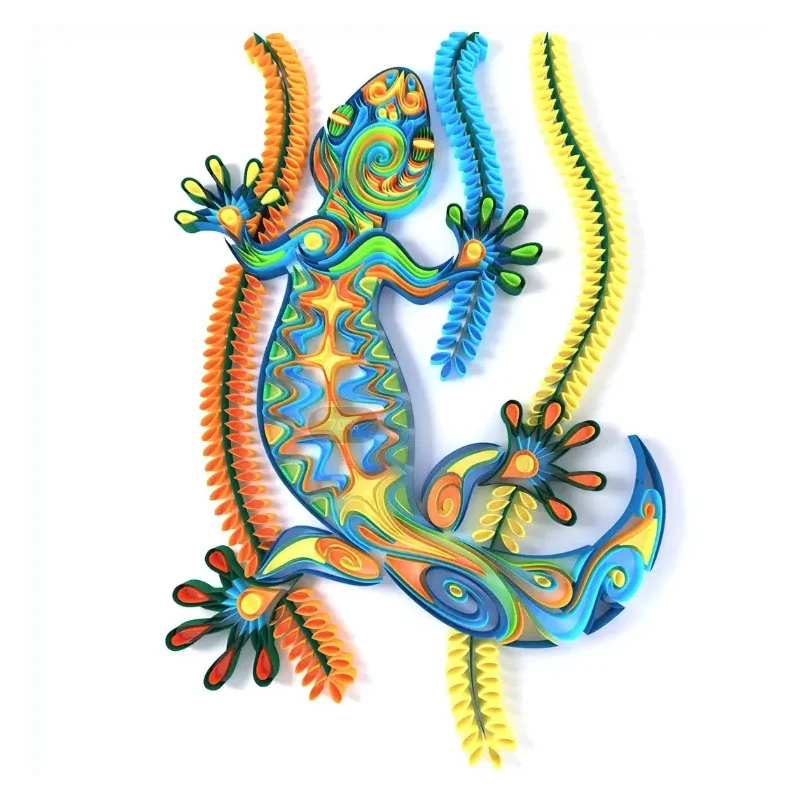 UNIQUILLING-Gecko-Quilling-Paper-Paintings-Creative-Wall-Art-Decor-DIY ...